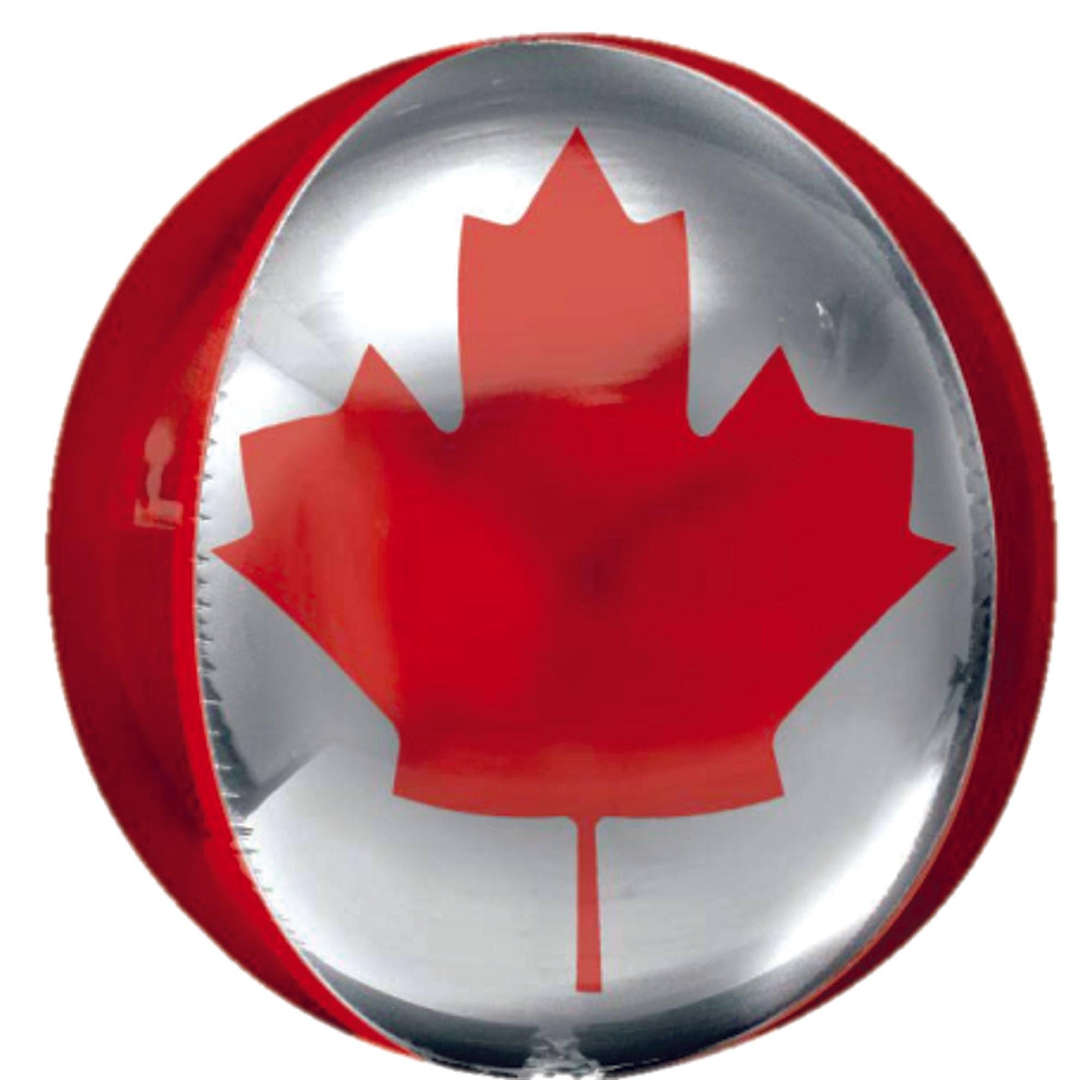 Canadian Flag Orbz Balloon — Shimmer & Confetti